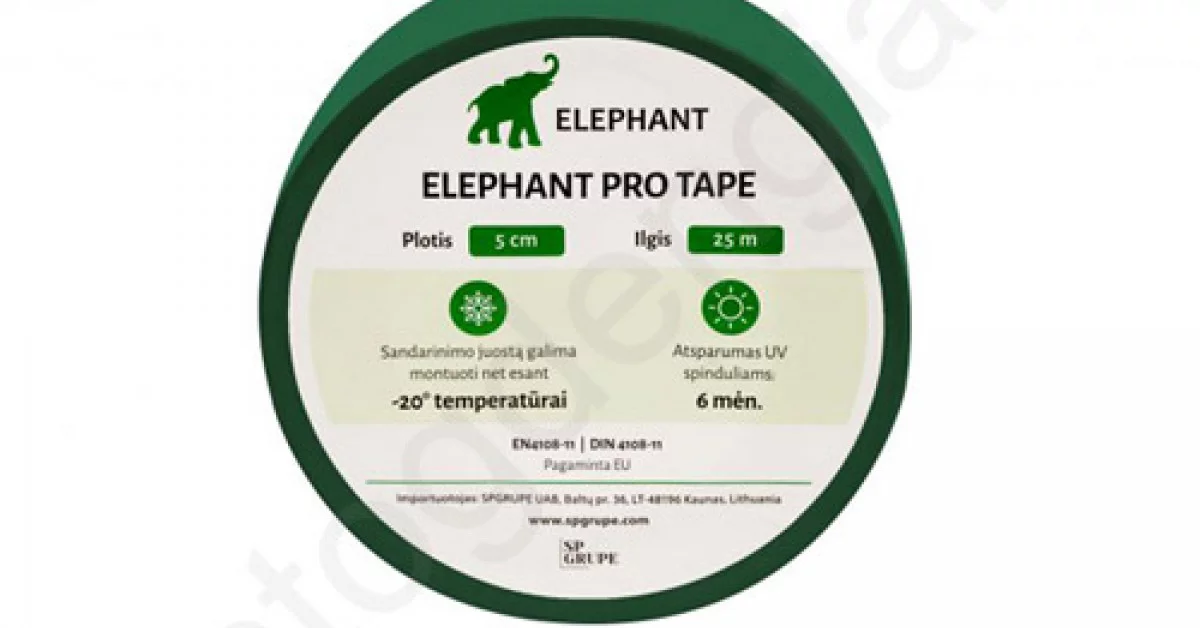 Vienpusė lipni juosta Elephant Pro Tape, 50 mm, 25 m/rul